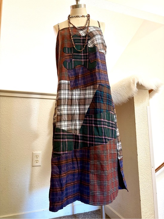 Teddy Fresh | Dresses | Nwt L Teddy Fresh Patchwork Brown Plaid Grunge ...